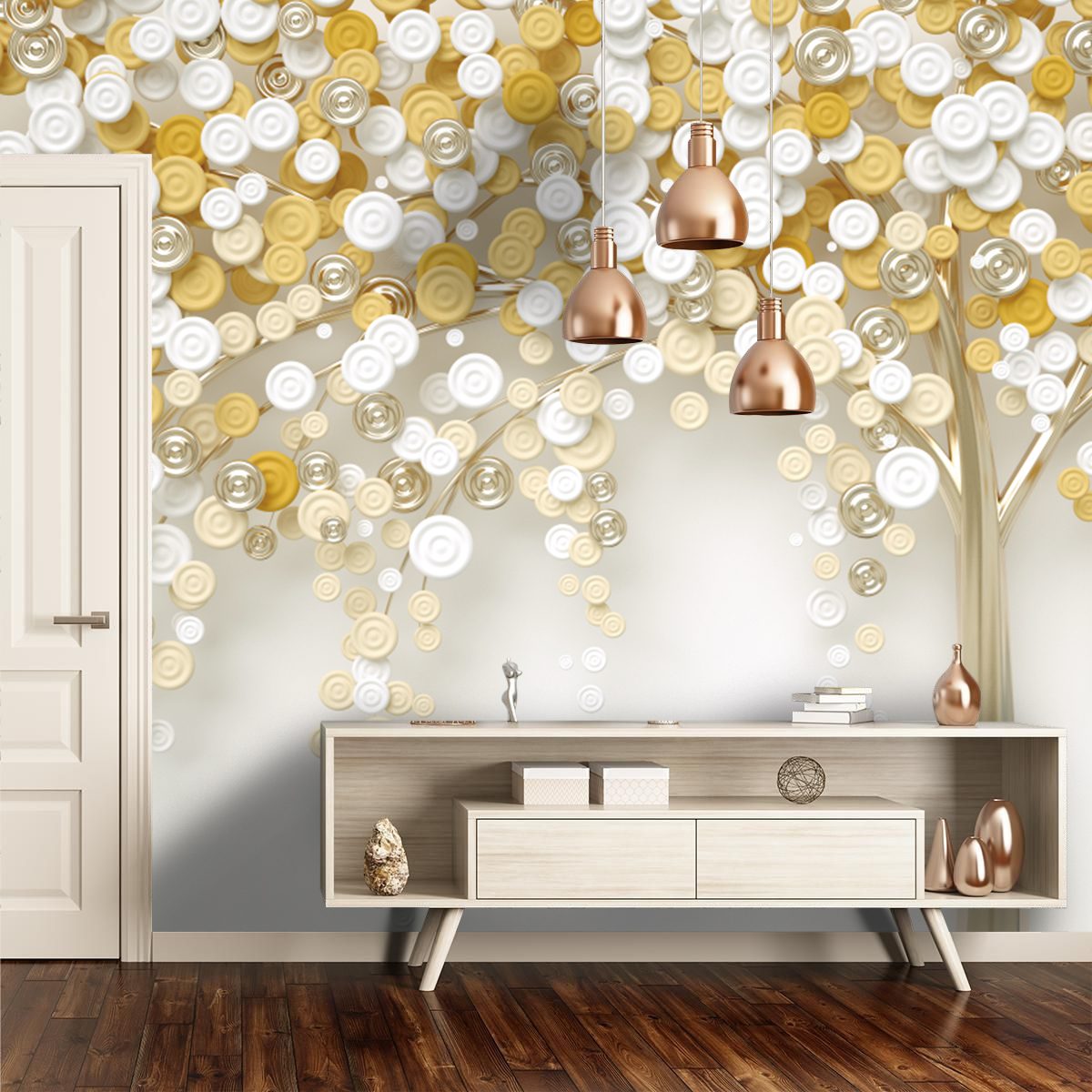 Disc Tree 3D Mural | Staab Decor