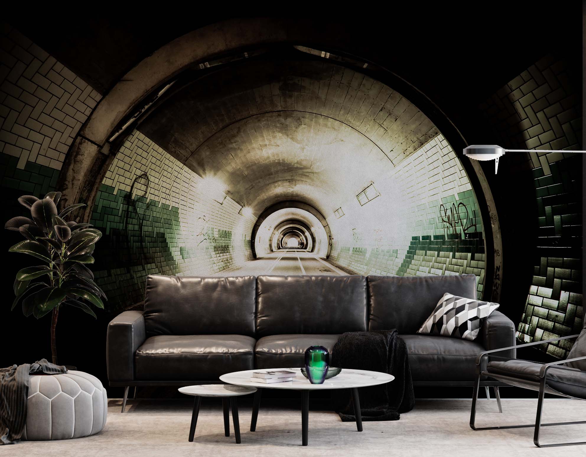 Subway Road Tunnel 3D Mural | Staab Decor